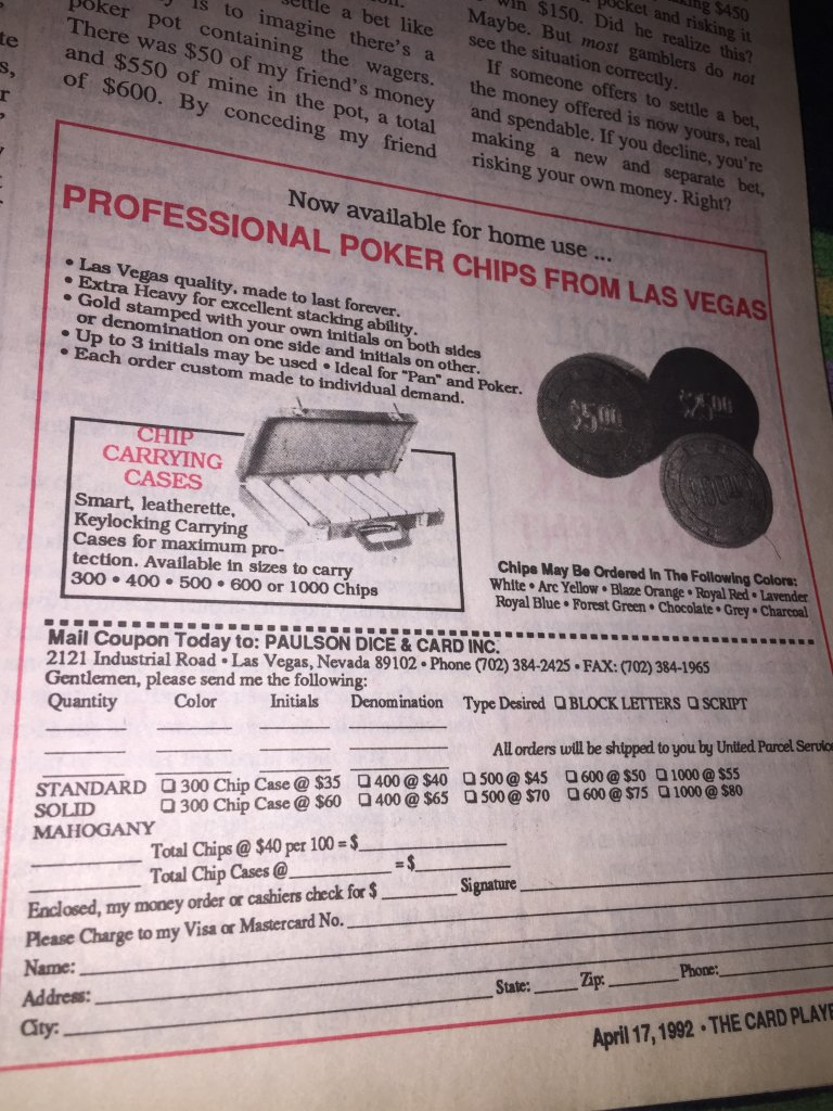 Custom Paulson chips | Poker Chip Forum