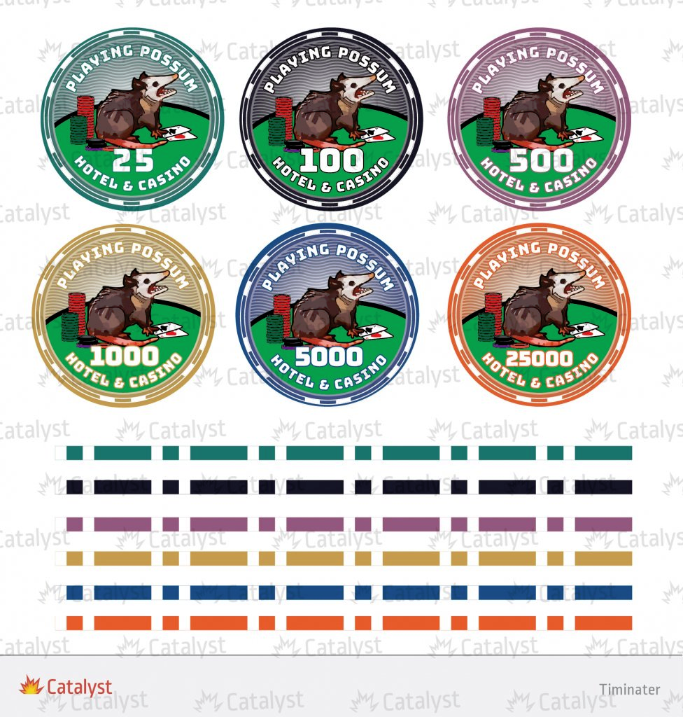 Playing Possum, First Custom logos help | Poker Chip Forum