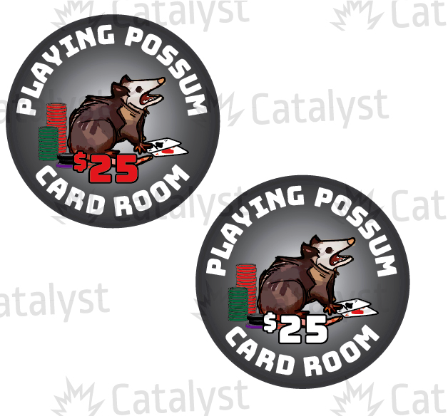 Playing Possum, First Custom logos help | Poker Chip Forum