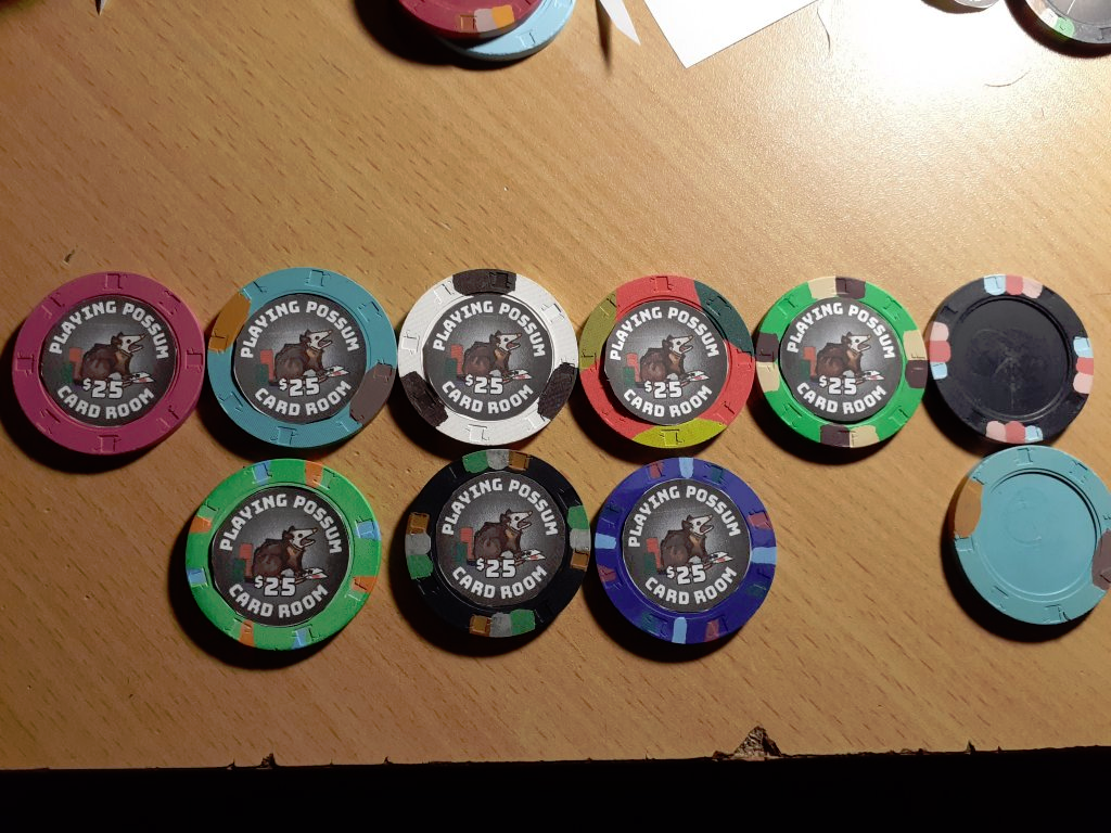 Playing Possum, First Custom logos help | Poker Chip Forum