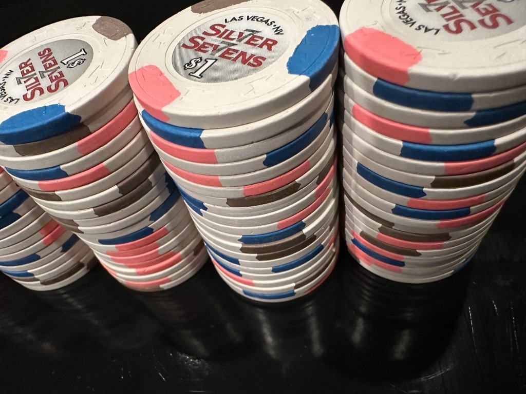 For Sale - SILVER SEVENS!! THC $1s x 102chips. | Poker Chip Forum