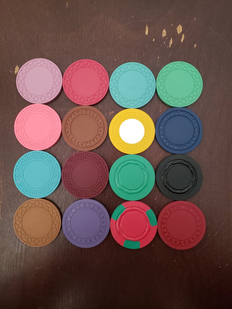 Sold - 16 Different Blank Sample Chips | Poker Chip Forum