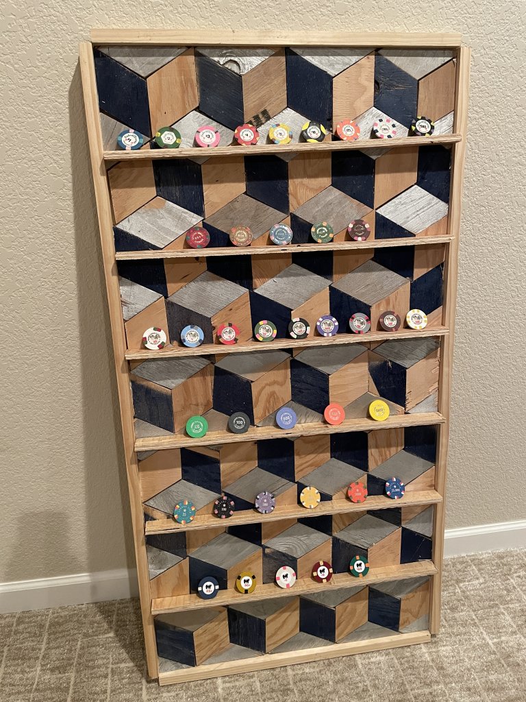 My DIY wall chip display | Poker Chip Forum