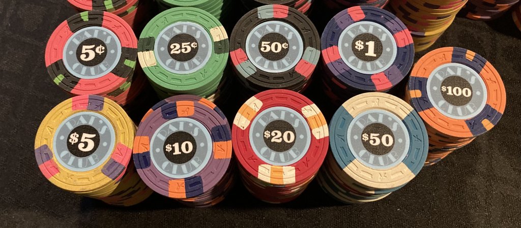 Pats Club CPC blanks with homemade labels | Poker Chip Forum