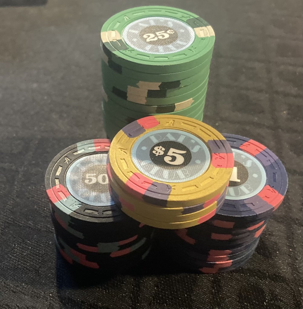 Pats Club CPC blanks with homemade labels | Poker Chip Forum