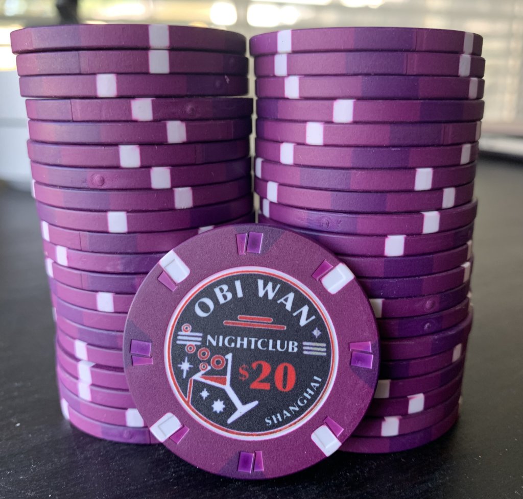Sold - Obi Wan Nightclub sample set - ceramic cards mold | Poker Chip Forum