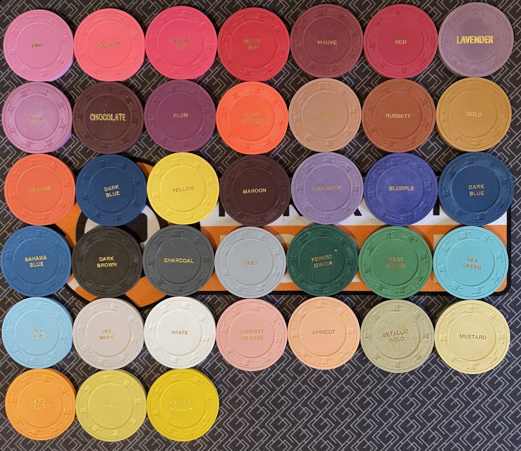Sold - Paulson color samples | Poker Chip Forum