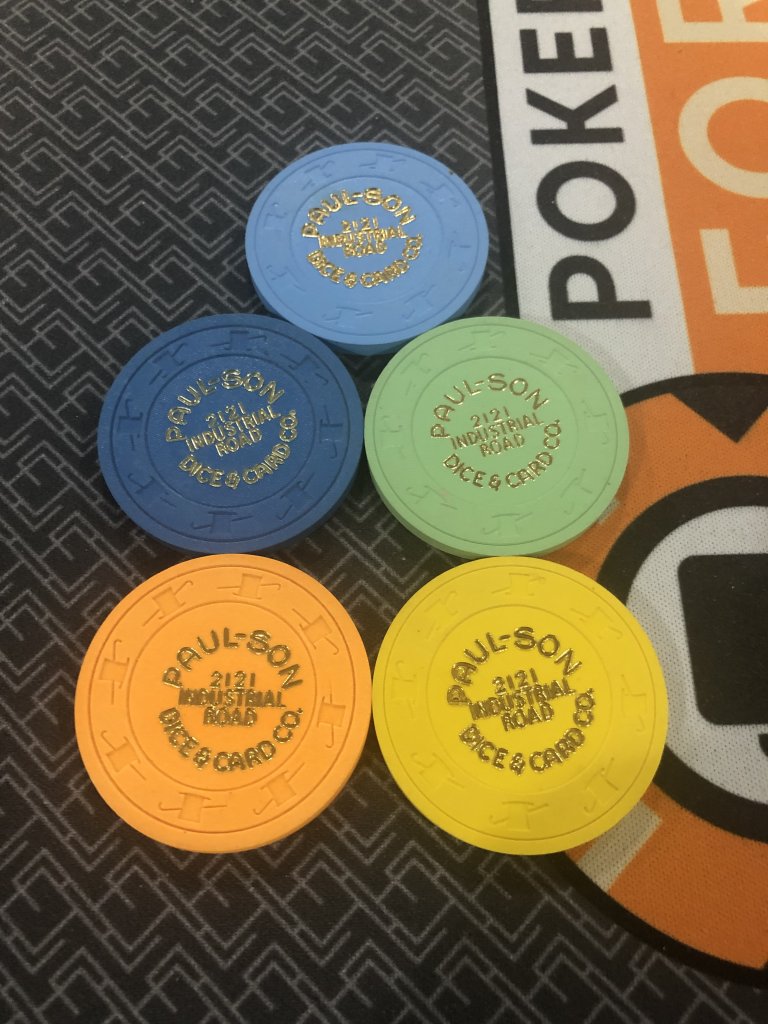 Sold - Paulson Color Samples | Poker Chip Forum