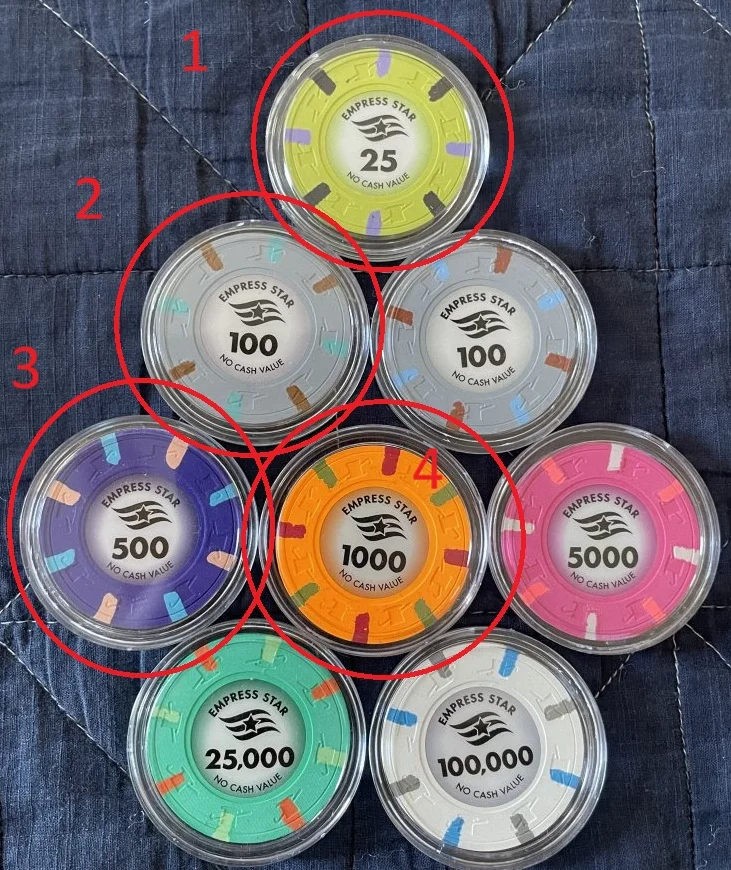 Found - 4 chips from ESST Sample Set | Poker Chip Forum