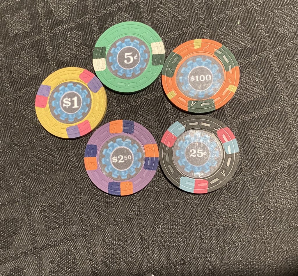 Pats Club CPC blanks with homemade labels | Poker Chip Forum