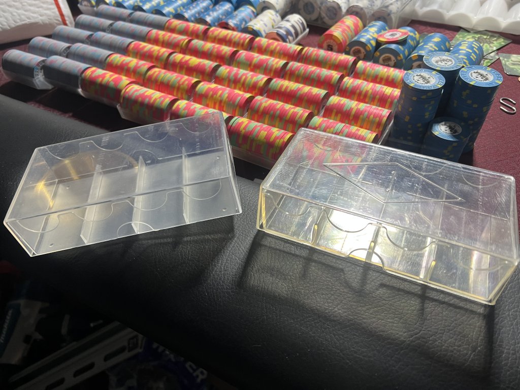 Wanted - 25x4 plastic chip boxes with covers | Poker Chip Forum