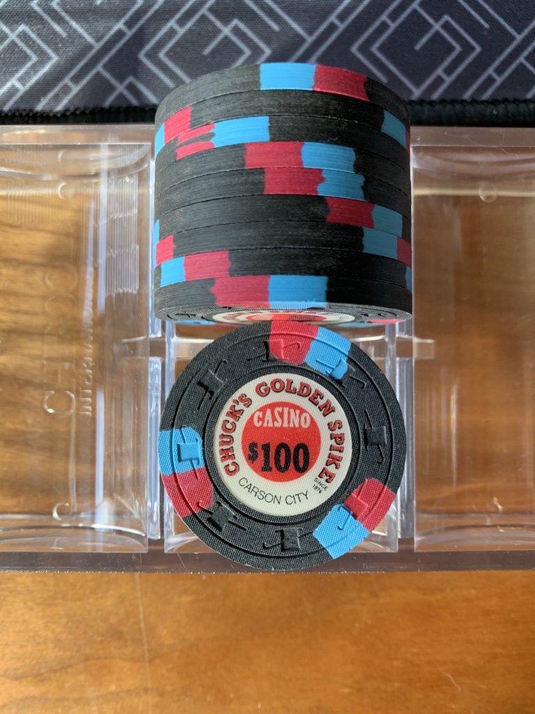For Sale - 10 x Chuck's Golden Spike $100 | Poker Chip Forum