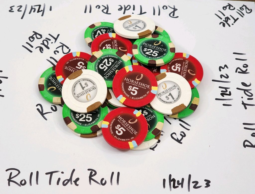 Sold - HSI - Horseshoe Cash Chips - $1 - Cheap! | Poker Chip Forum