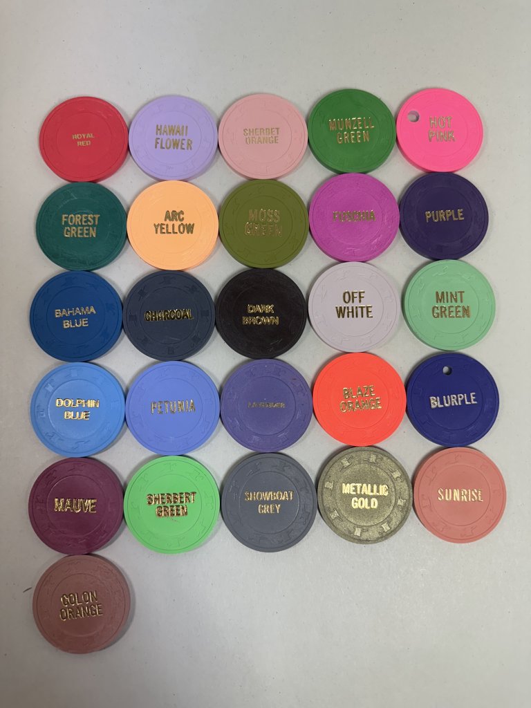 Wanted - Paulson Color Samples Updated 12/10 | Poker Chip Forum