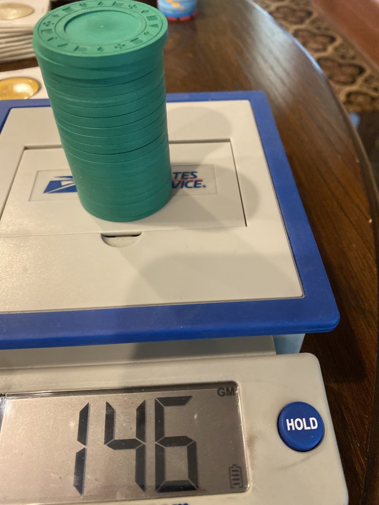 Sold - Ewing's mold solid green. Milled 7/8 for inlay. 300 chips ...