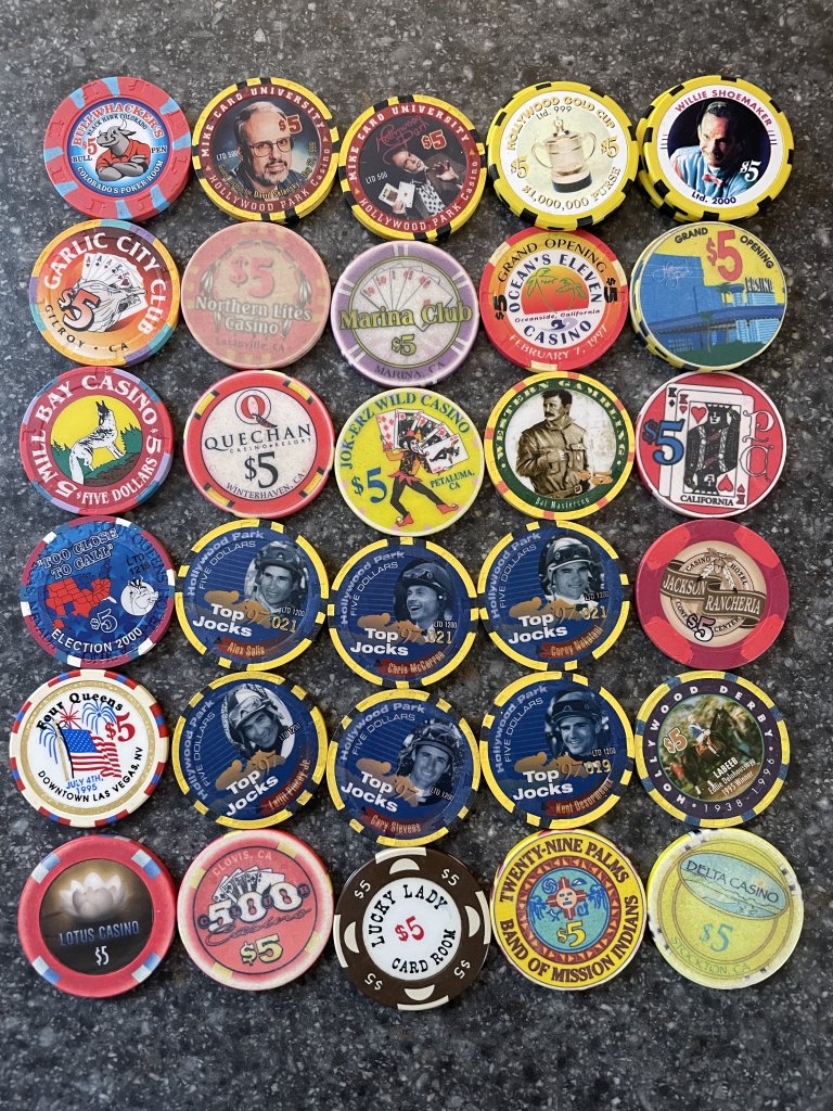 For Sale - $5 California chips | Poker Chip Forum