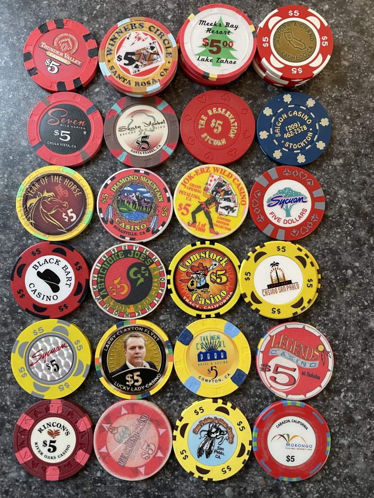 For Sale - $5 California chips | Poker Chip Forum