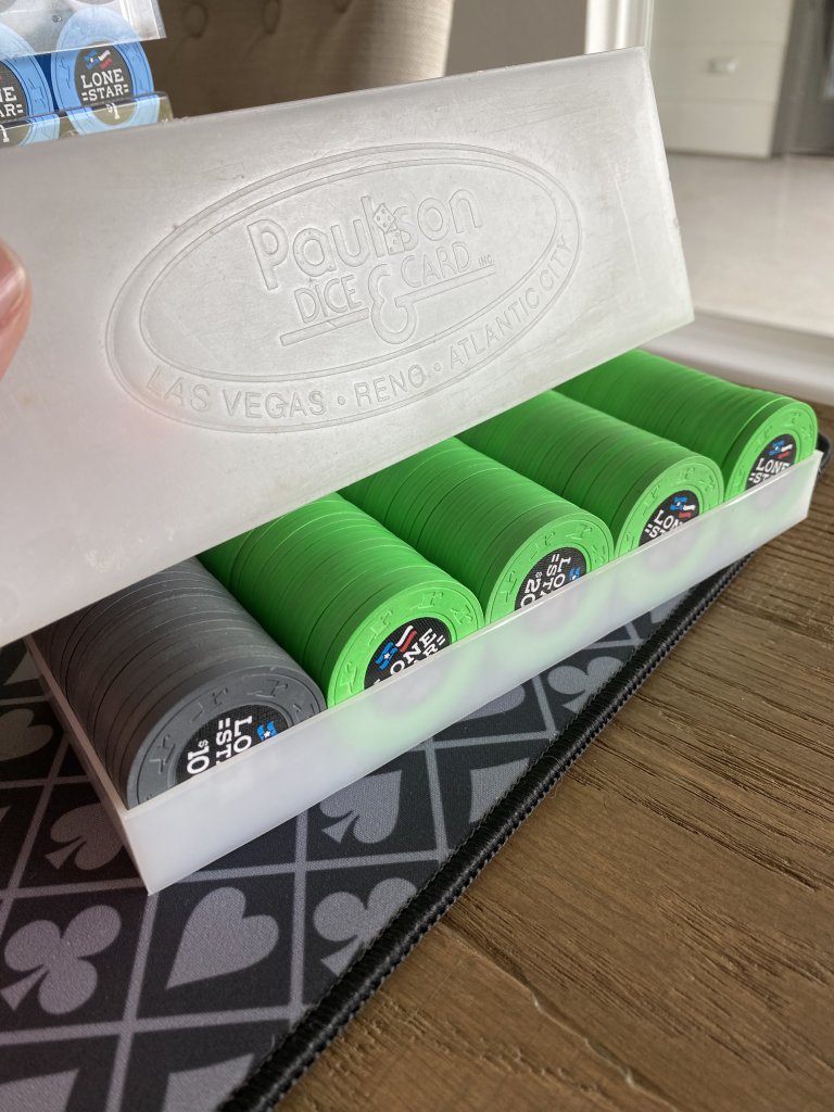 Paulson plastic chip rack with top | Poker Chip Forum