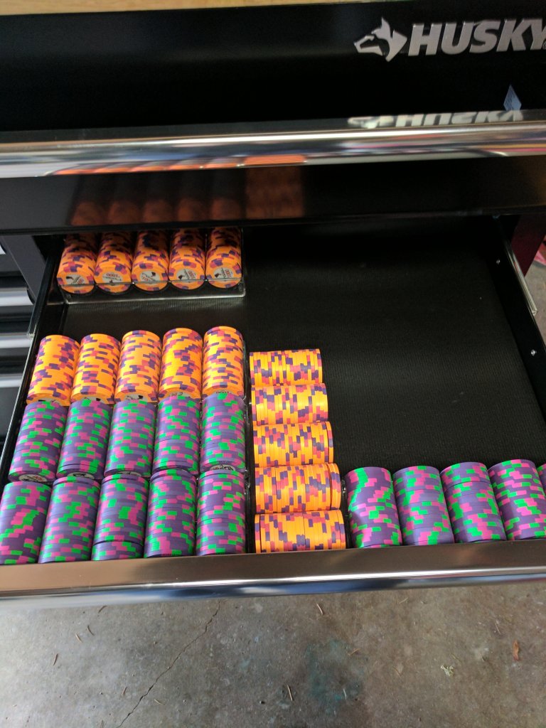 Wheeled chip carts on sale at Home Depot... | Poker Chip Forum