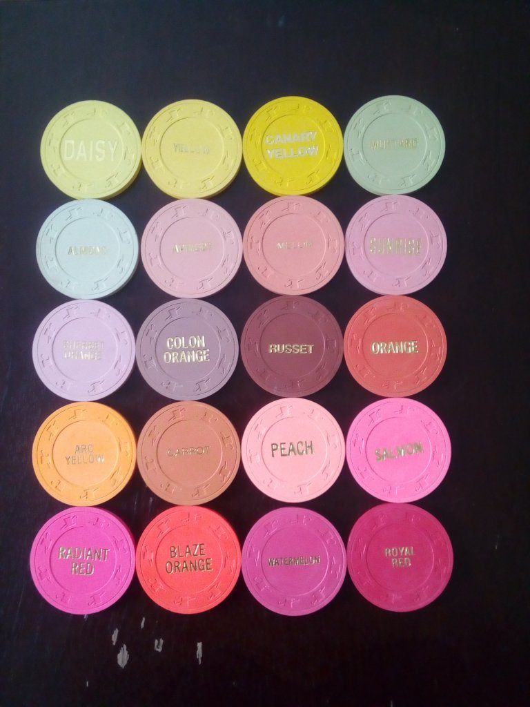 Sold - 77 Paulson Color Sample Set | Poker Chip Forum