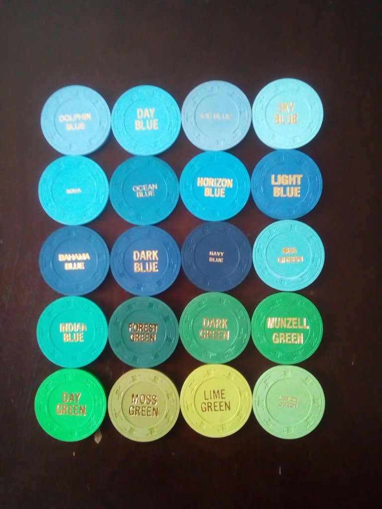 Sold - 77 Paulson Color Sample Set | Poker Chip Forum