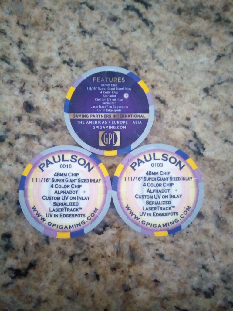 Sold - (New Inventory) Paulson Sample Chips | Poker Chip Forum