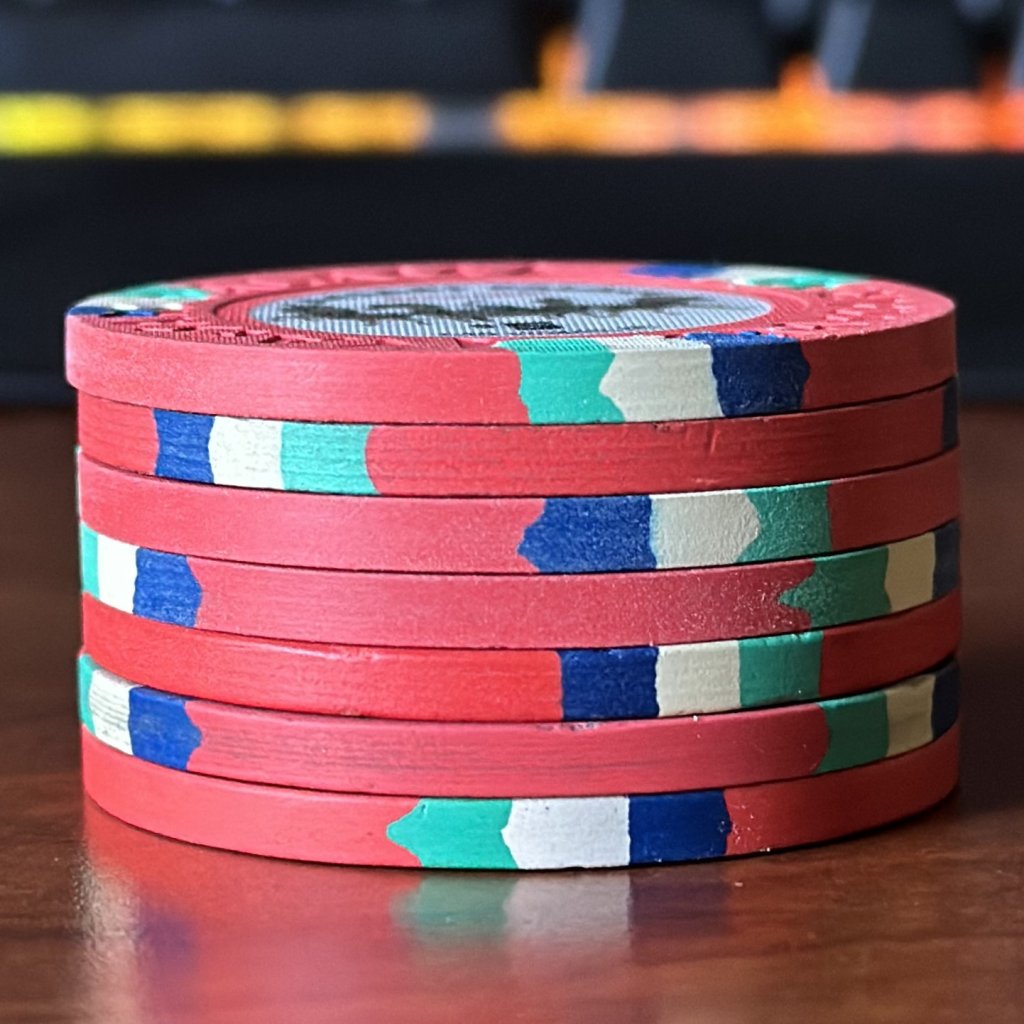 SOLD - Oversized 43mm & Baccarat Chips - MGM, Caesars, Lake of Torches ...