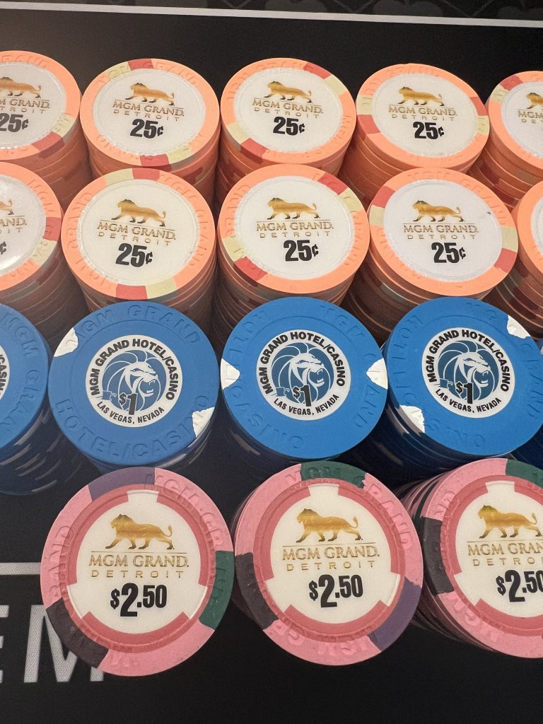 Sold - MGM Grand Detroit .25 cent Chips Quarters | Poker Chip Forum