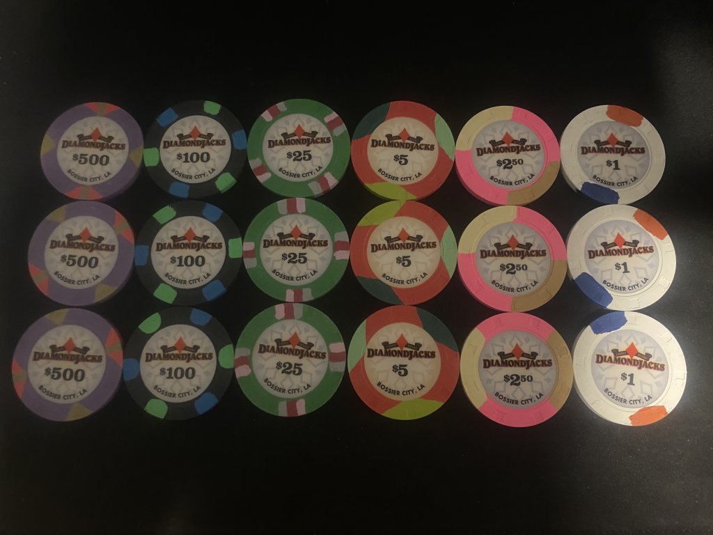 Sold - 6 Diamond Jacks Sample Sets | Poker Chip Forum