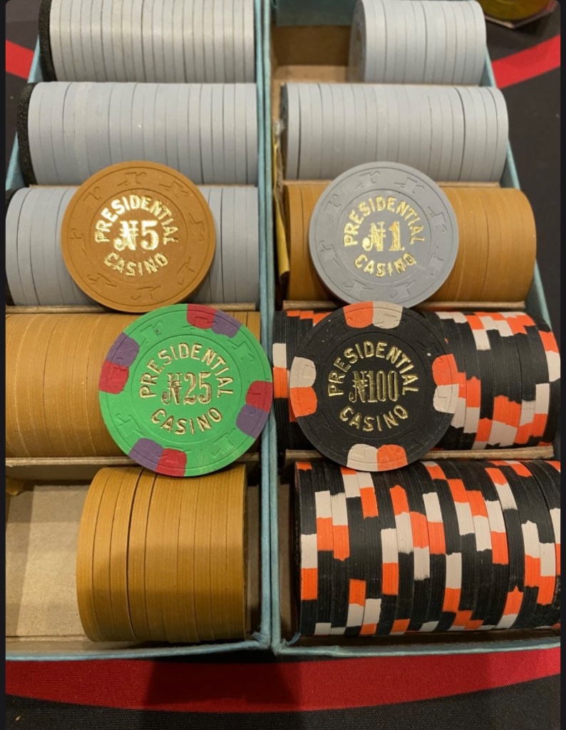 Sold - Presidential 1 and 5 chips | Poker Chip Forum