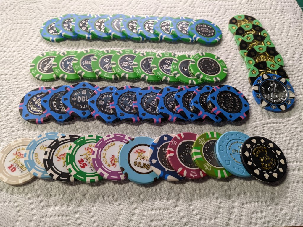 Sold - Matsui Chip Samples | Poker Chip Forum