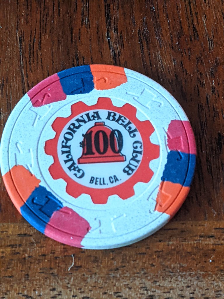 Canceled - 1 barrel Cali bell $100 red inlay | Poker Chip Forum