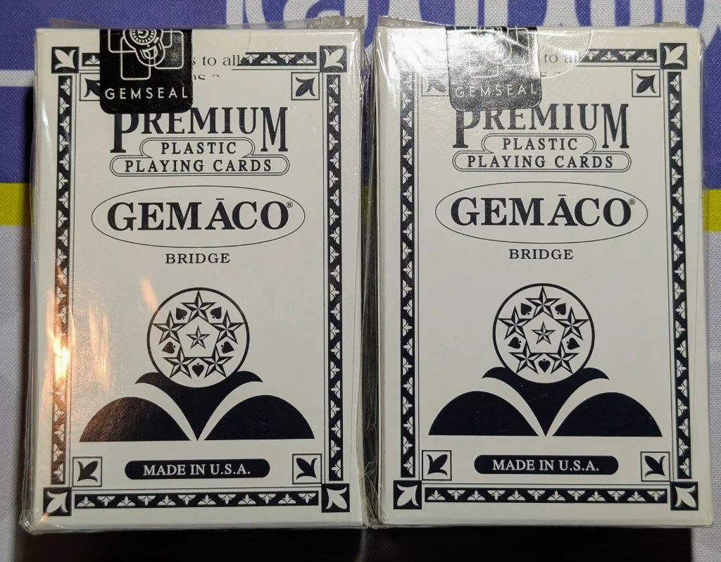 Sold - Gemaco bridge sized plastic decks, new - Carnth's $1 auctions ...