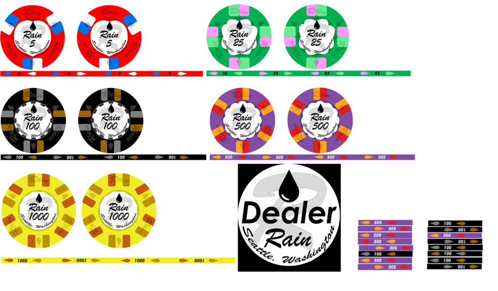 My chip design - Rain Seattle | Poker Chip Forum