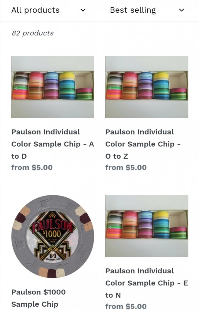 Not Mine - Paulson color sample singles | Poker Chip Forum