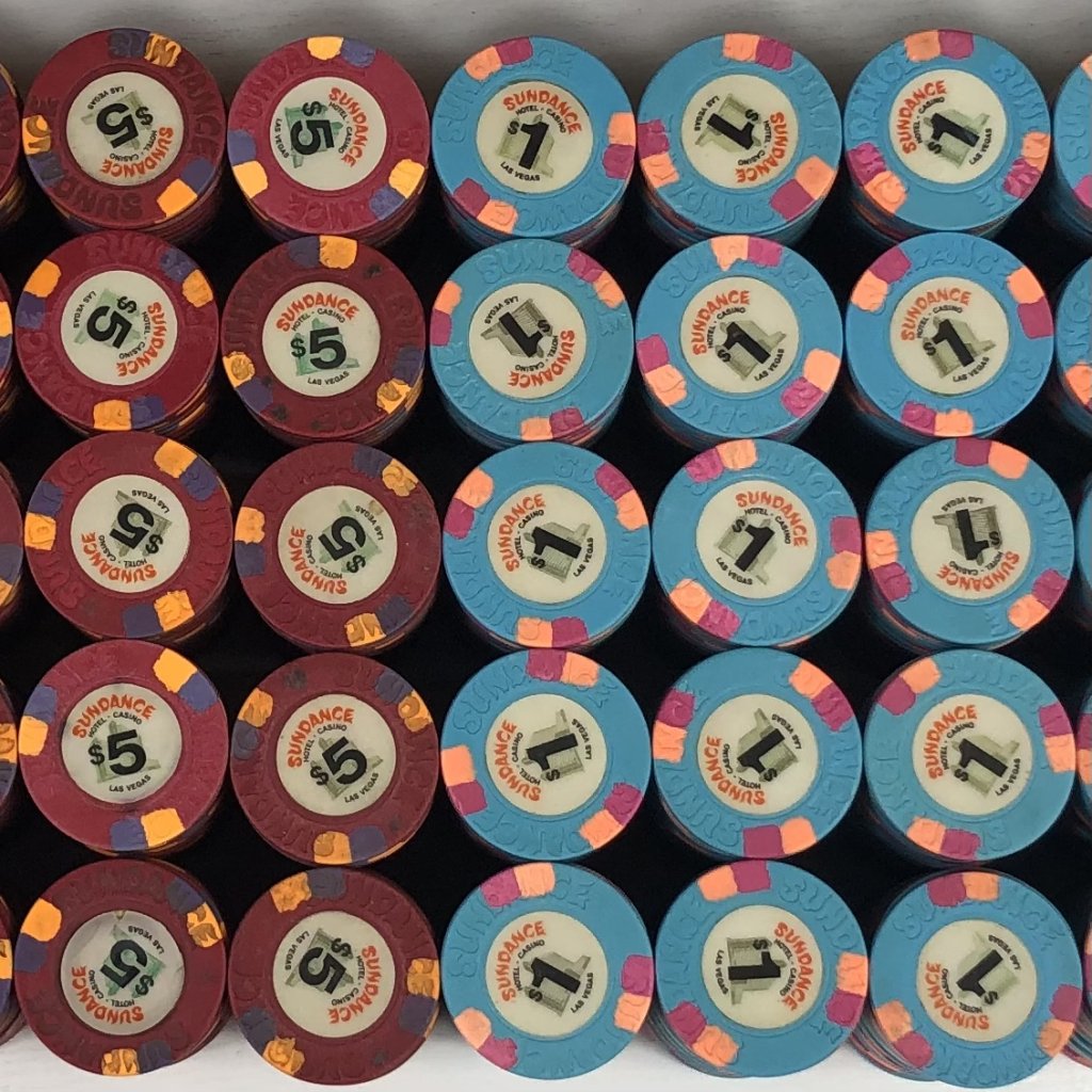 Canceled - Downtown Las Vegas 1980's Sundance $5's & $1's | Poker Chip ...