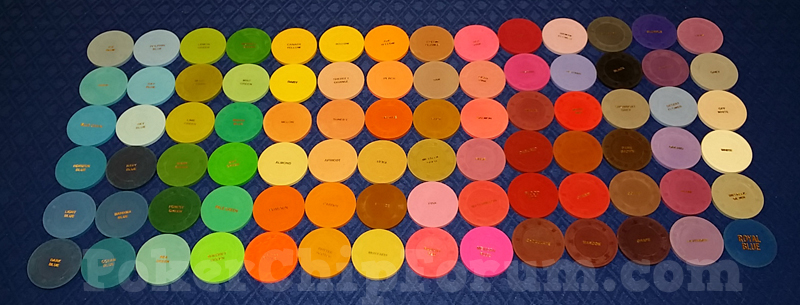Paulson 84 Chip Color Sample Set | Poker Chip Forum