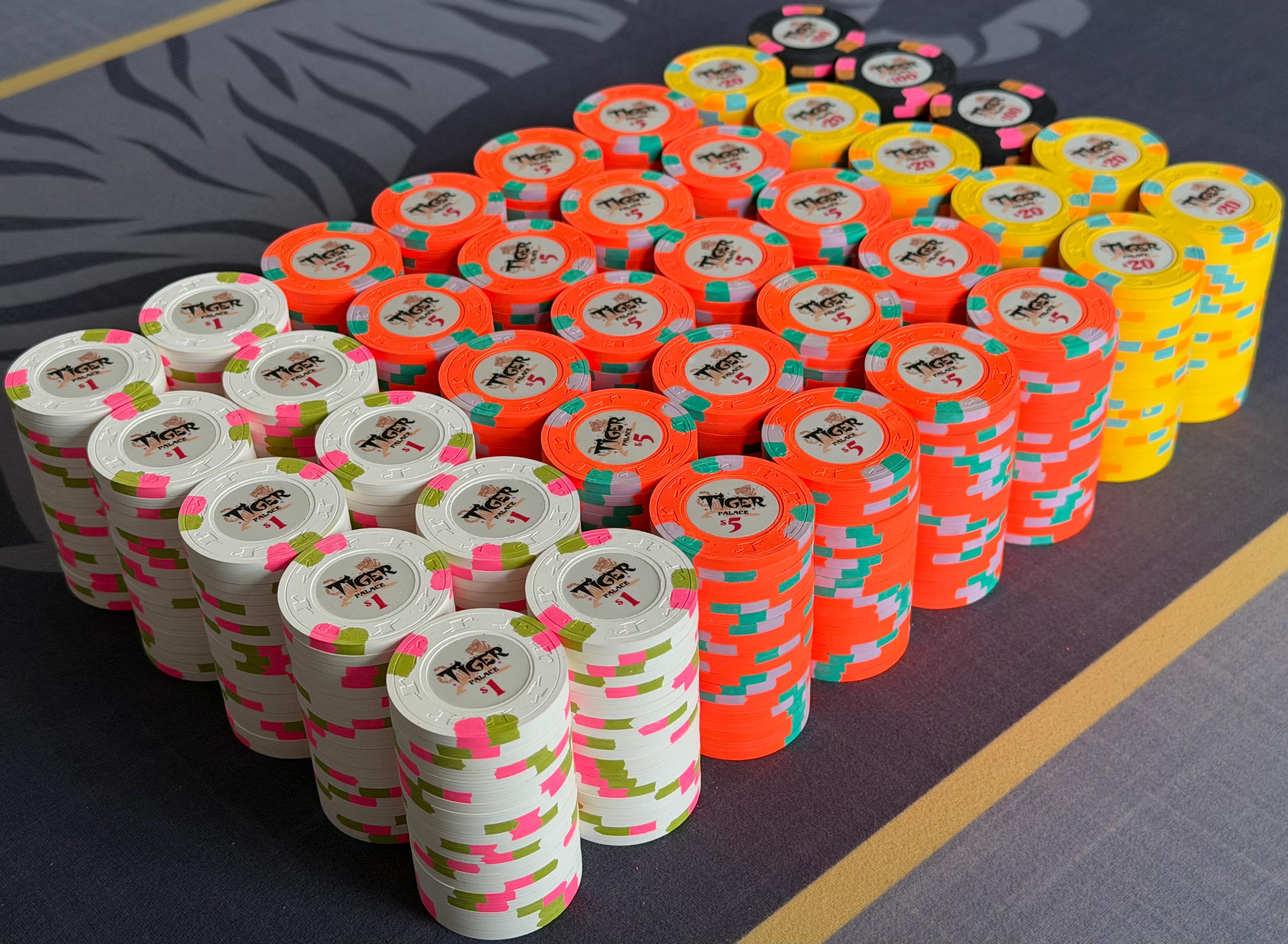 New Cash Sets - Milled/Relabeled Tiger Palace Hot Stamps | Poker Chip Forum